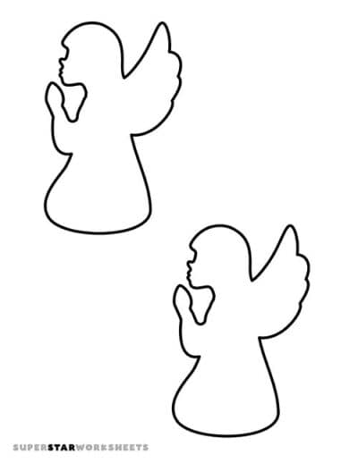 Angel Template (Free Printables) - Superstar Worksheets