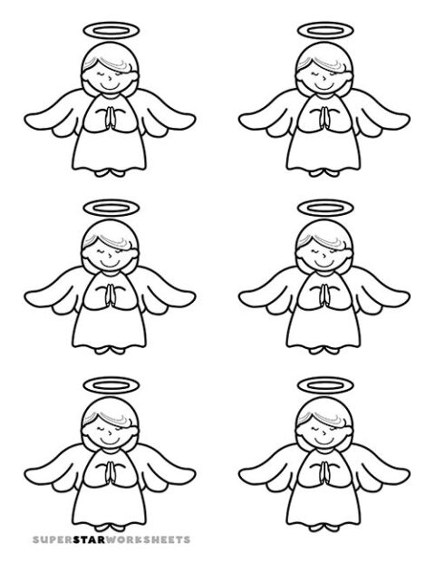 Angel Template (Free Printables) - Superstar Worksheets
