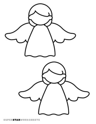 Angel Template (Free Printables) - Superstar Worksheets