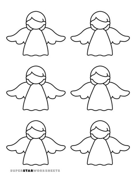 Angel Template (Free Printables) - Superstar Worksheets