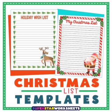 Christmas List Template (Free Printables) - Superstar Worksheets