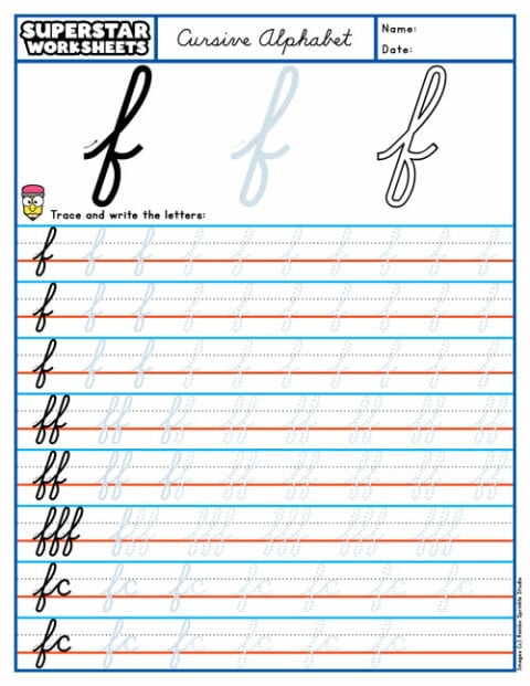 Cursive Handwriting - Superstar Worksheets