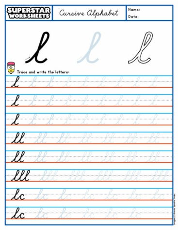 Cursive Handwriting - Superstar Worksheets