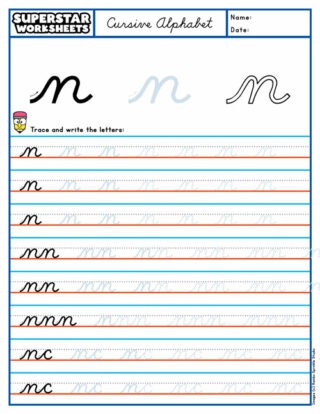 Cursive Handwriting - Superstar Worksheets