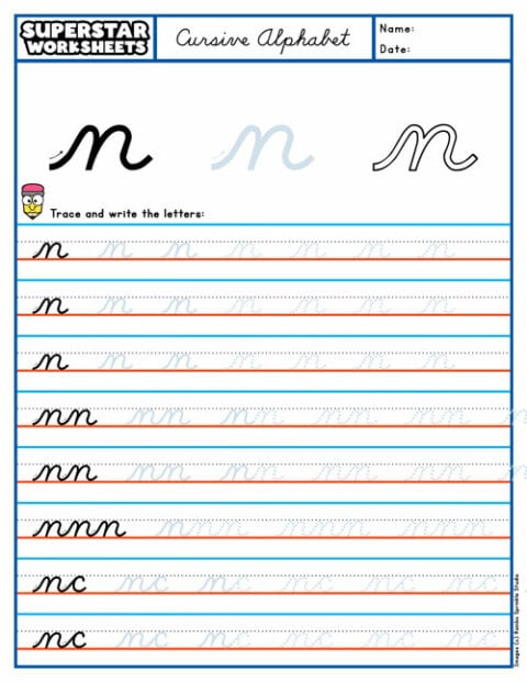 Cursive Handwriting - Superstar Worksheets