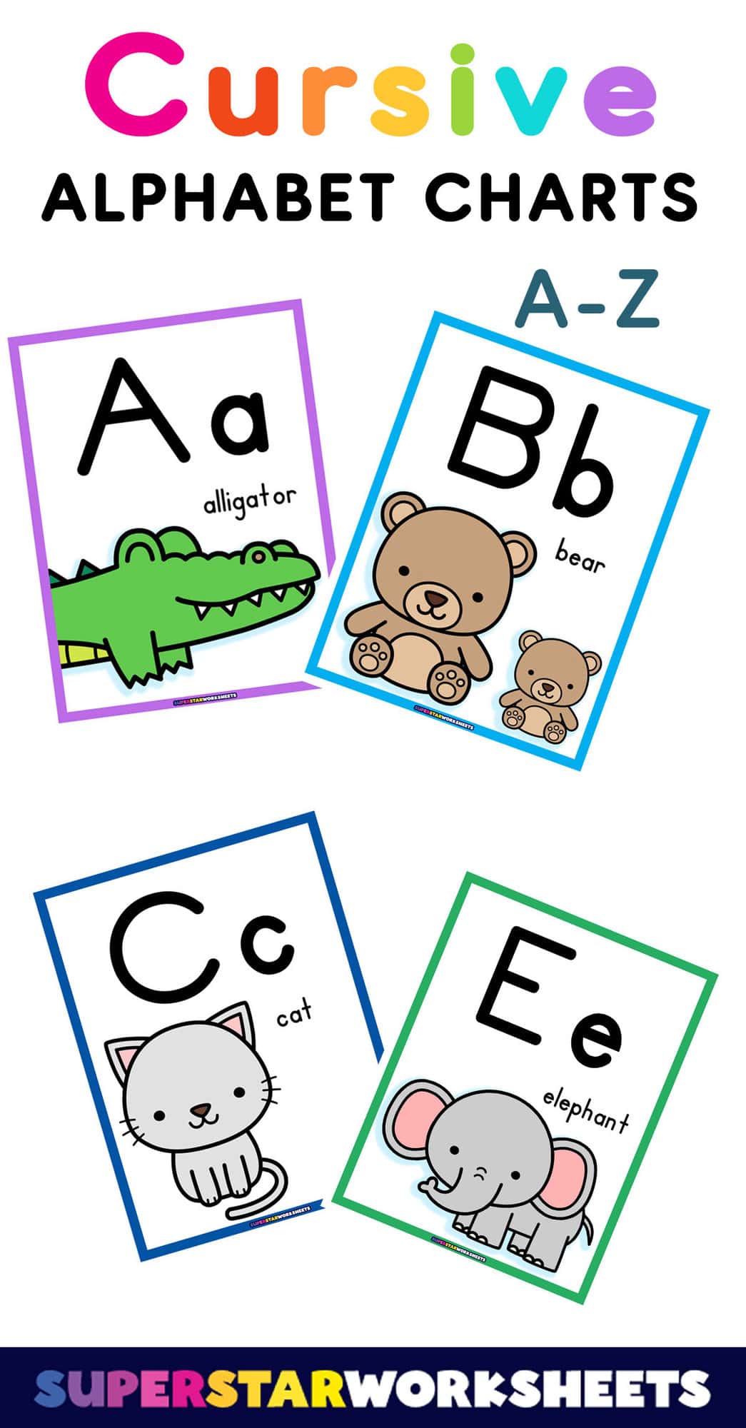 Alphabet Posters - Superstar Worksheets