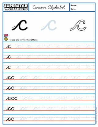 Cursive Handwriting - Superstar Worksheets