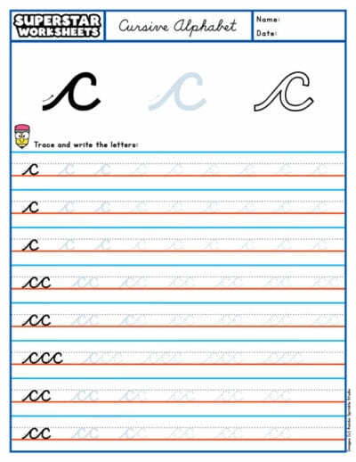 Cursive Handwriting - Superstar Worksheets