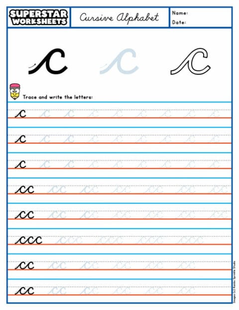 Cursive Handwriting - Superstar Worksheets