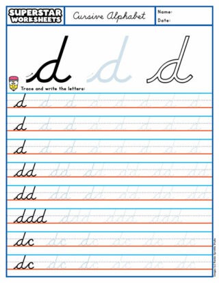 Cursive Handwriting - Superstar Worksheets