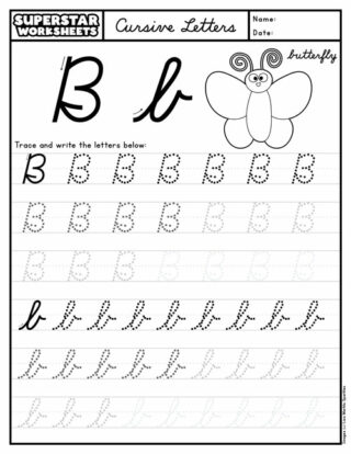 Cursive Alphabet Worksheets - Superstar Worksheets