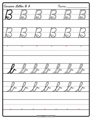 Cursive Writing Practice Worksheets - Superstar Worksheets