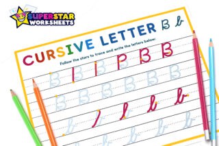 Cursive B - Superstar Worksheets