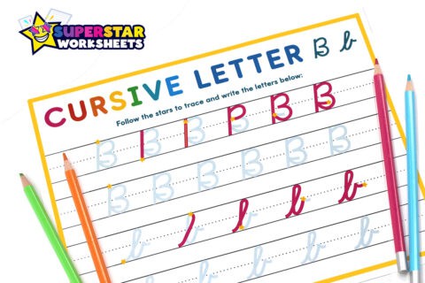 Cursive B - Superstar Worksheets