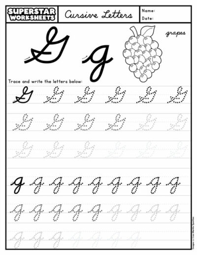 Cursive Alphabet Worksheets - Superstar Worksheets