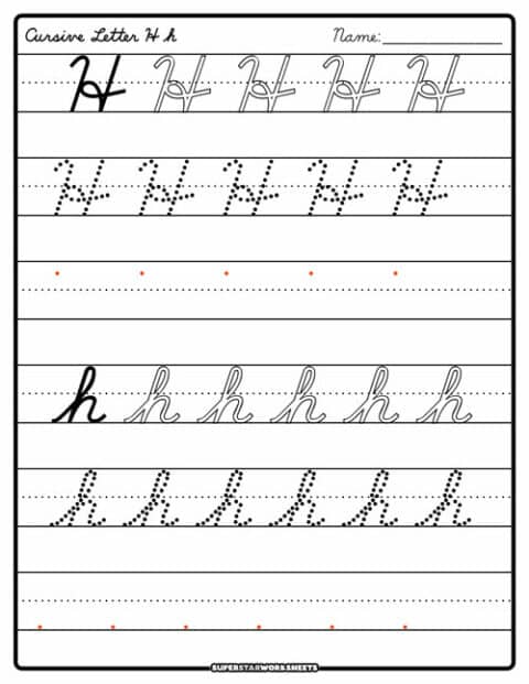 Cursive Writing Practice Worksheets - Superstar Worksheets