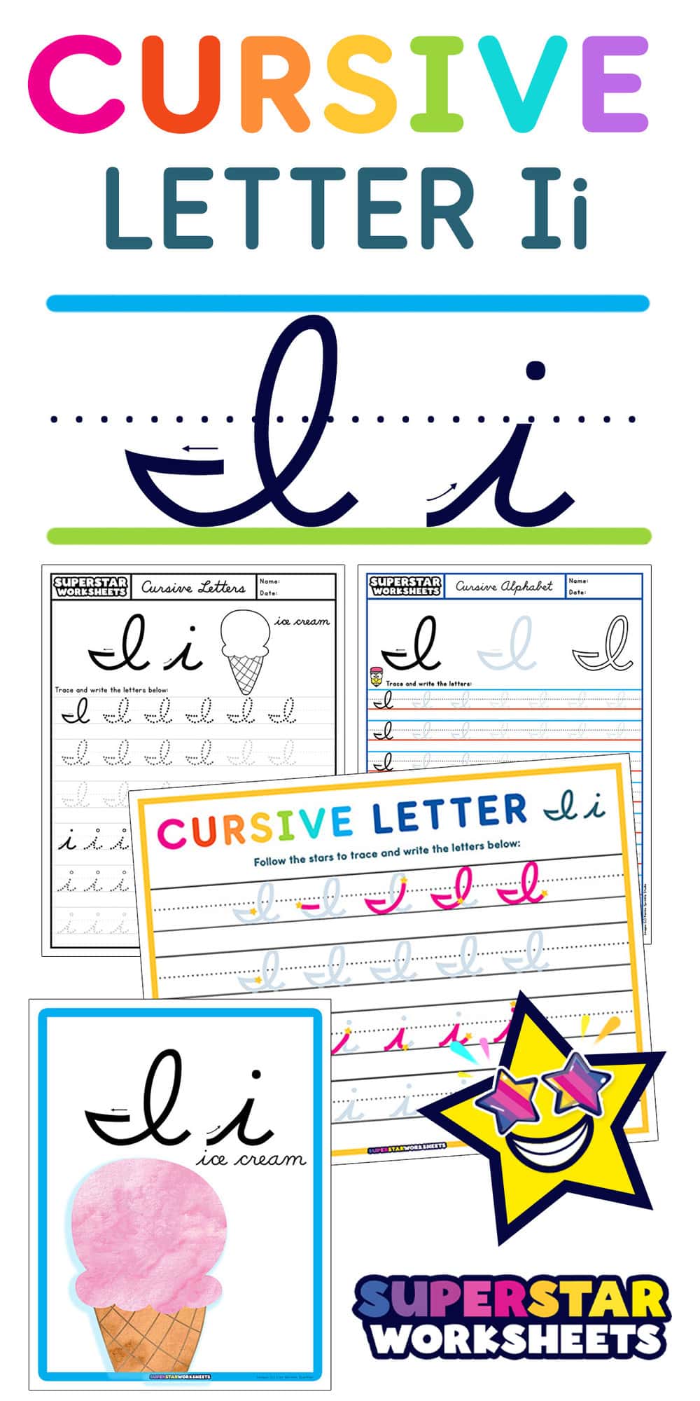 Cursive I - Superstar Worksheets
