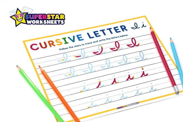 Cursive I - Superstar Worksheets