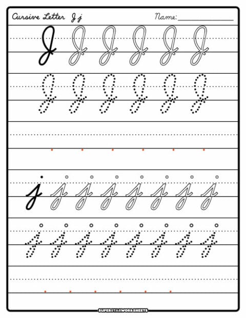 Cursive Writing Practice Worksheets - Superstar Worksheets