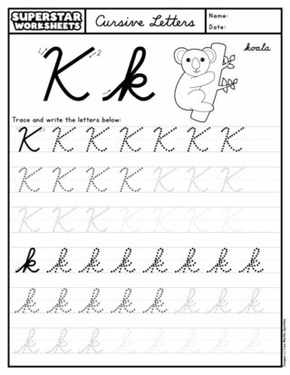Cursive Alphabet Worksheets - Superstar Worksheets