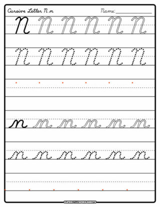 Cursive Writing Practice Worksheets - Superstar Worksheets