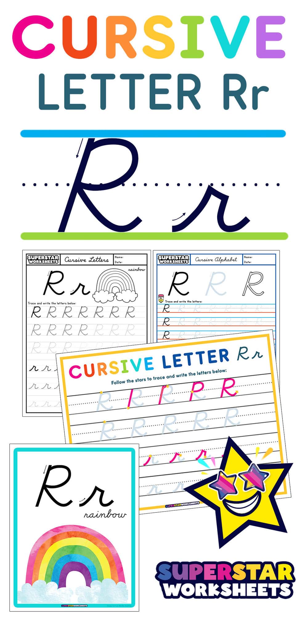 Cursive R - Superstar Worksheets