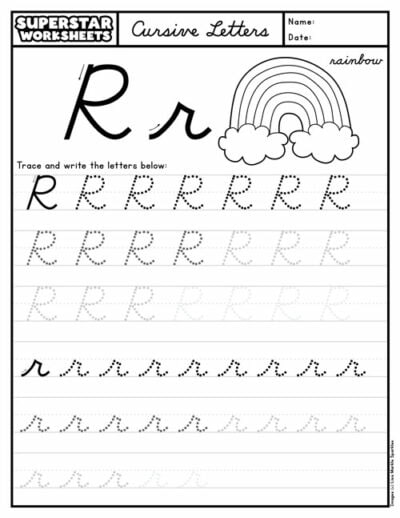 Cursive Alphabet Worksheets - Superstar Worksheets