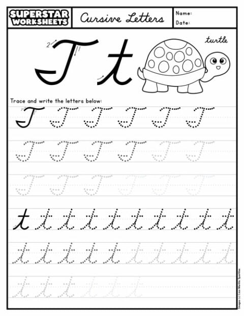Cursive Alphabet Worksheets - Superstar Worksheets