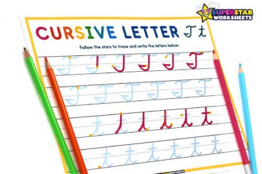 Cursive T - Superstar Worksheets