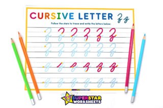 Cursive Z - Superstar Worksheets