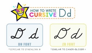 Cursive D - Superstar Worksheets