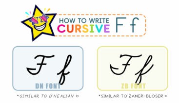 Cursive F - Superstar Worksheets