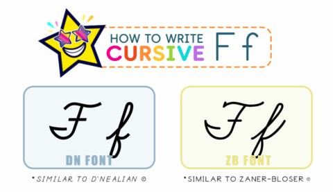 Cursive F - Superstar Worksheets