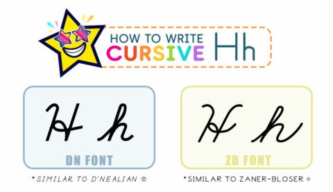 Cursive H - Superstar Worksheets