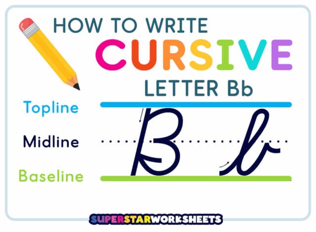 Cursive B - Superstar Worksheets