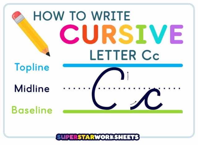 Cursive C - Superstar Worksheets