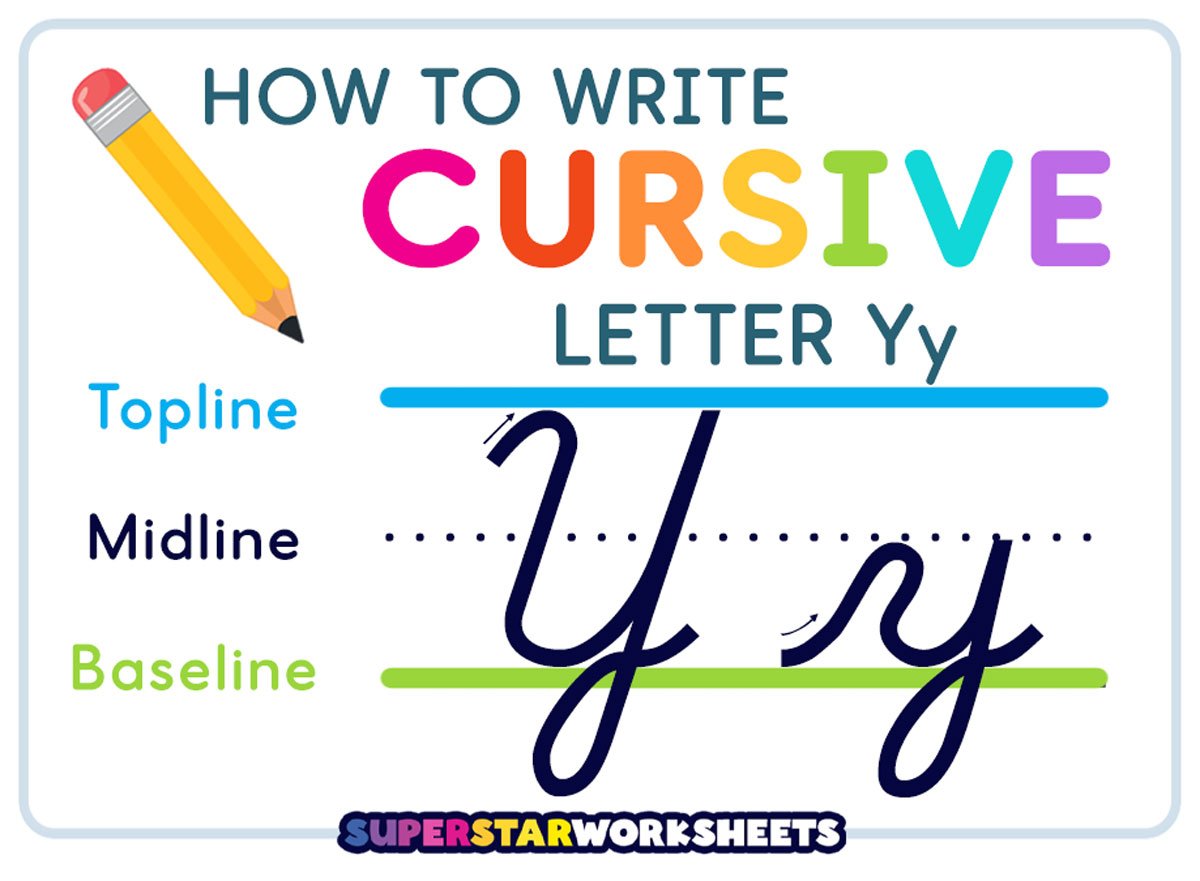 Cursive Y - Superstar Worksheets