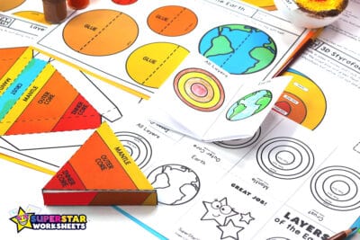 Layers of the Earth Project - Superstar Worksheets