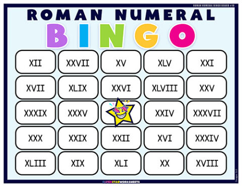 Roman Numerals - Superstar Worksheets