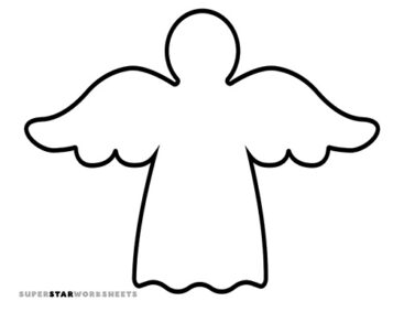 Angel Template (Free Printables) - Superstar Worksheets