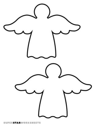 Angel Template (Free Printables) - Superstar Worksheets