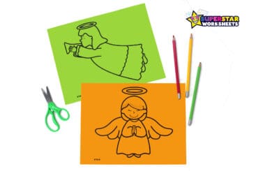 Angel Template (Free Printables) - Superstar Worksheets