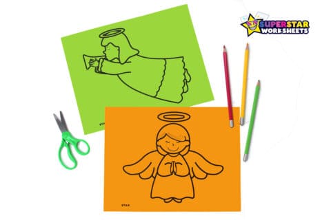 Angel Template (Free Printables) - Superstar Worksheets