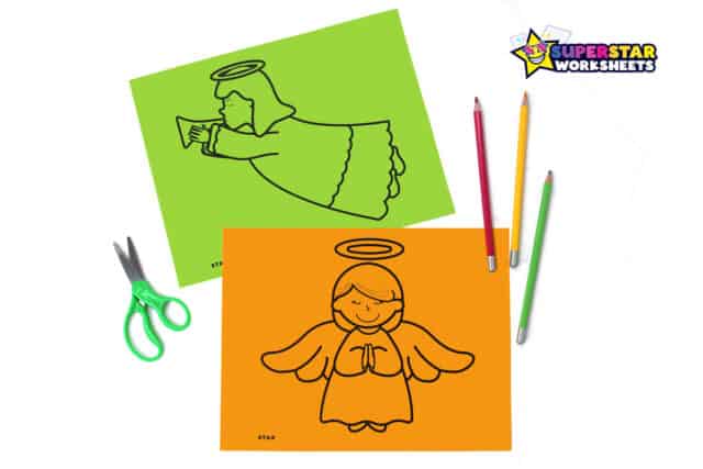Angel Template (Free Printables) - Superstar Worksheets