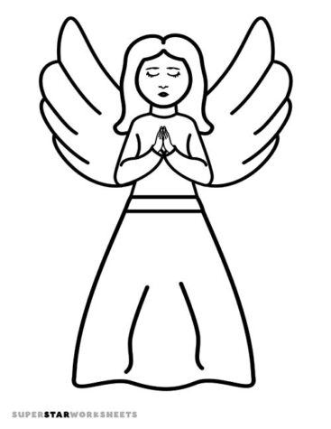 Angel Template (Free Printables) - Superstar Worksheets