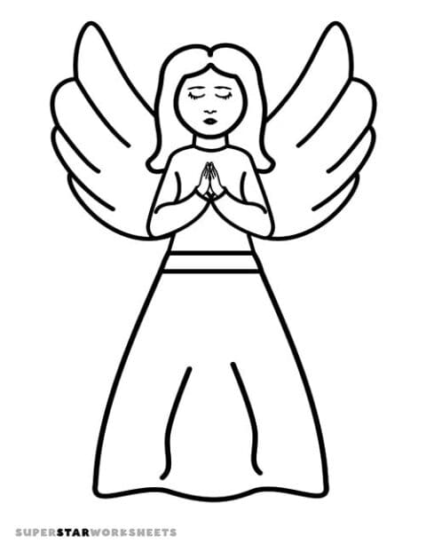 Angel Template (Free Printables) - Superstar Worksheets
