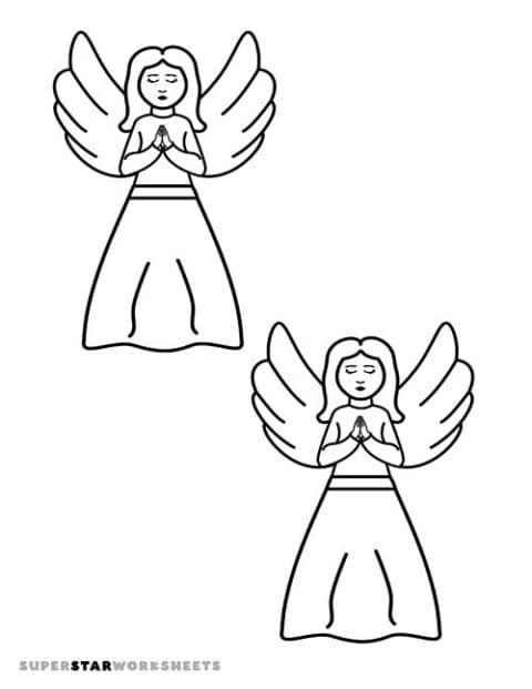 Angel Template (Free Printables) - Superstar Worksheets