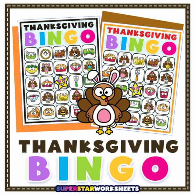 Thanksgiving BINGO - Superstar Worksheets