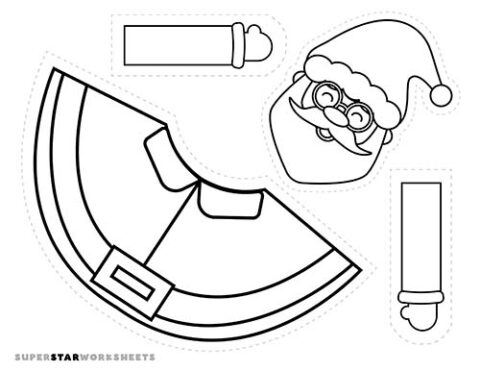 Santa Template - Superstar Worksheets