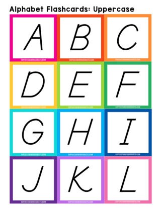 Alphabet Flashcards - Superstar Worksheets